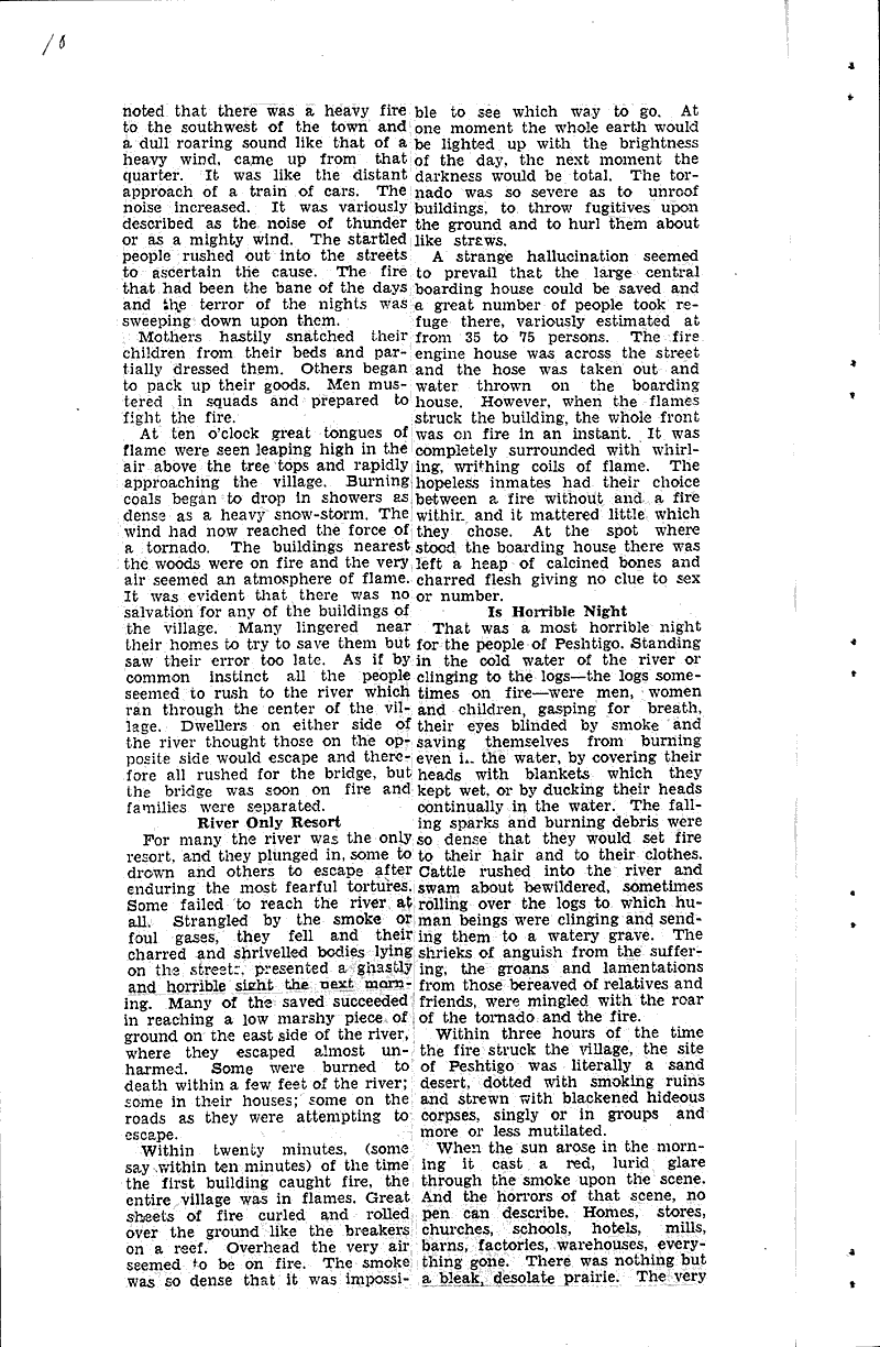 The greatest fire Wisconsin ever had | Newspaper Article/Clipping ...